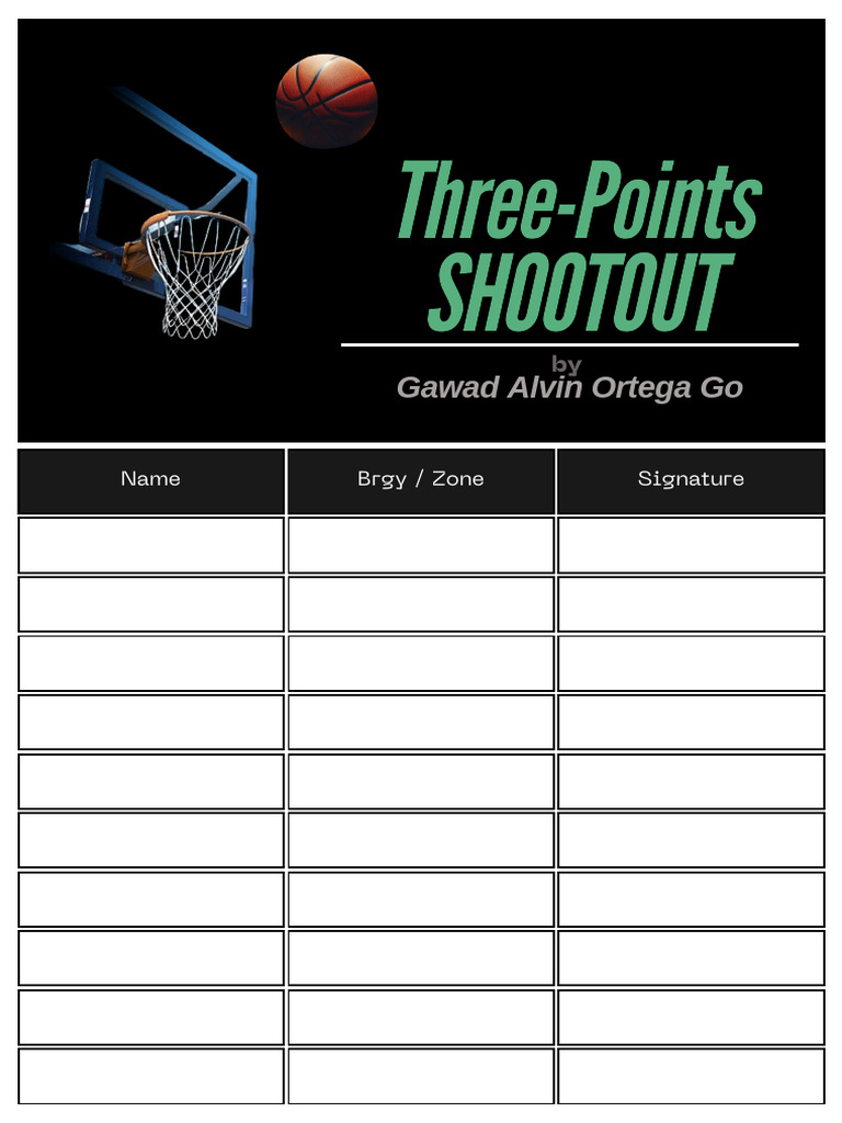 Three Points Shootout | PDF