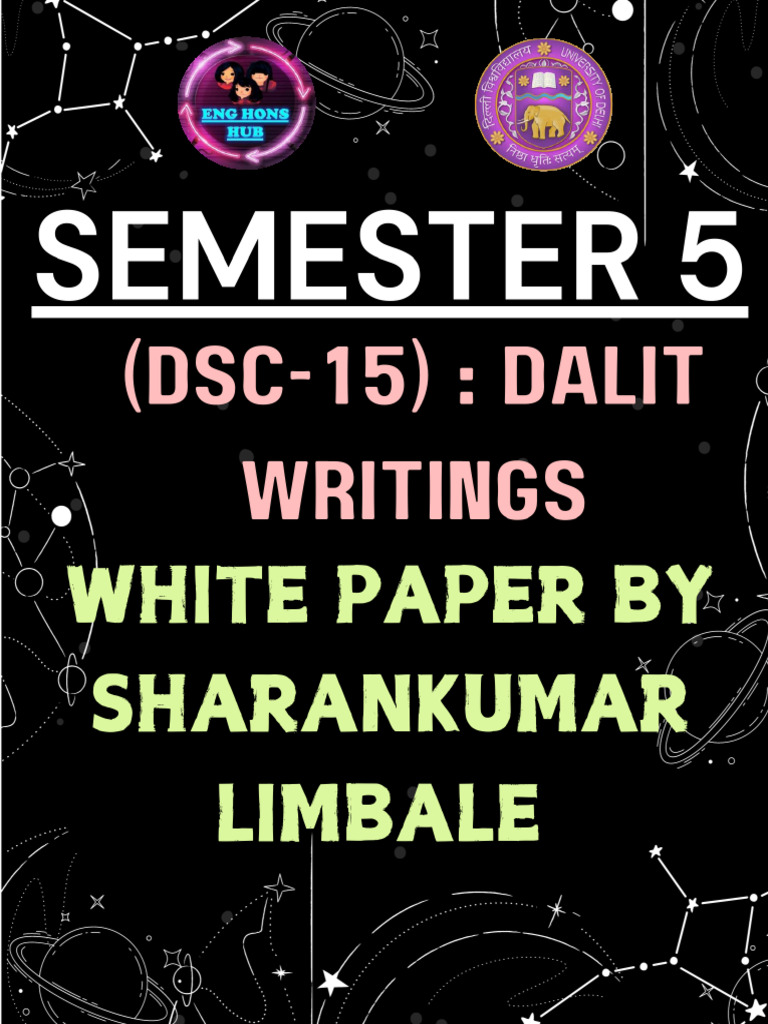 Limbale's "White Paper": A Dalit Struggle | PDF | Dalit