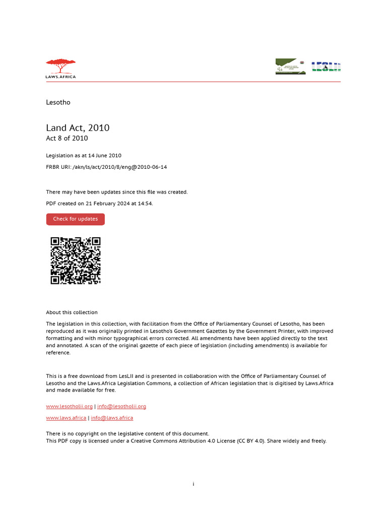 Land Act 2010 | PDF | Lease | Eminent Domain