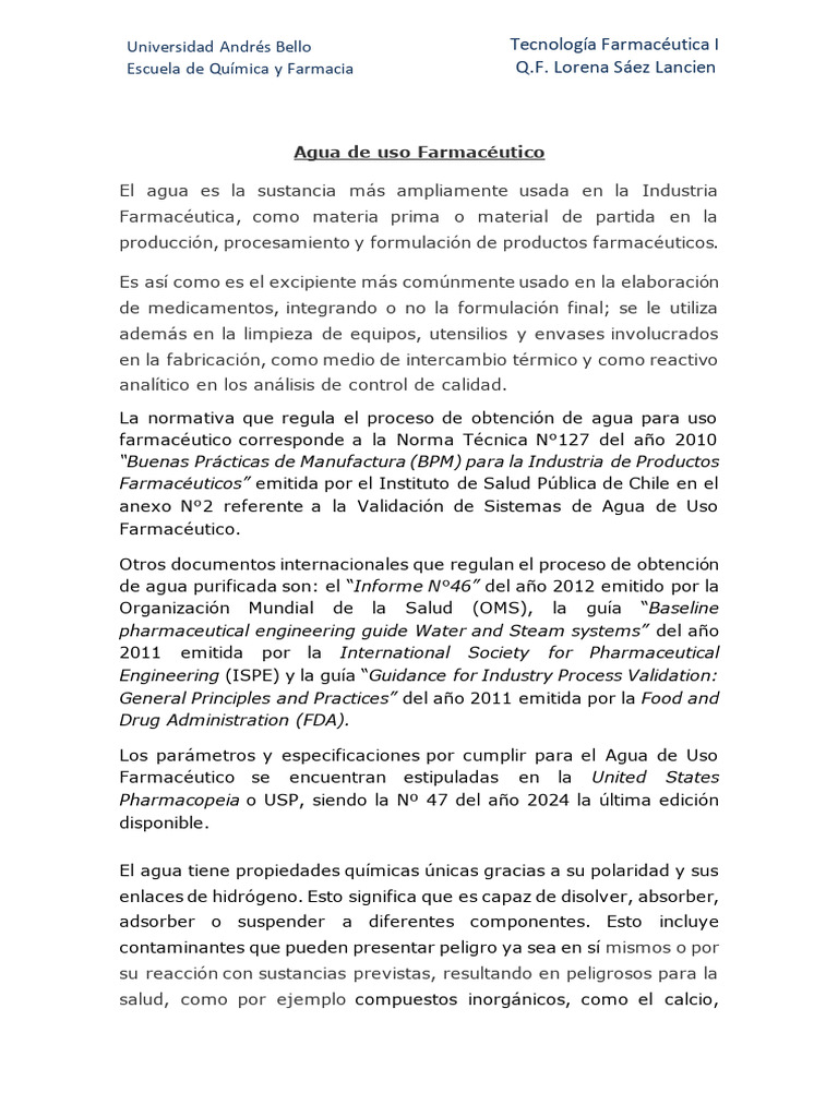 Agua+obtenci%C3%B3n-tipos-usos+%28TBL+202420%29 | PDF | Ósmosis | Agua