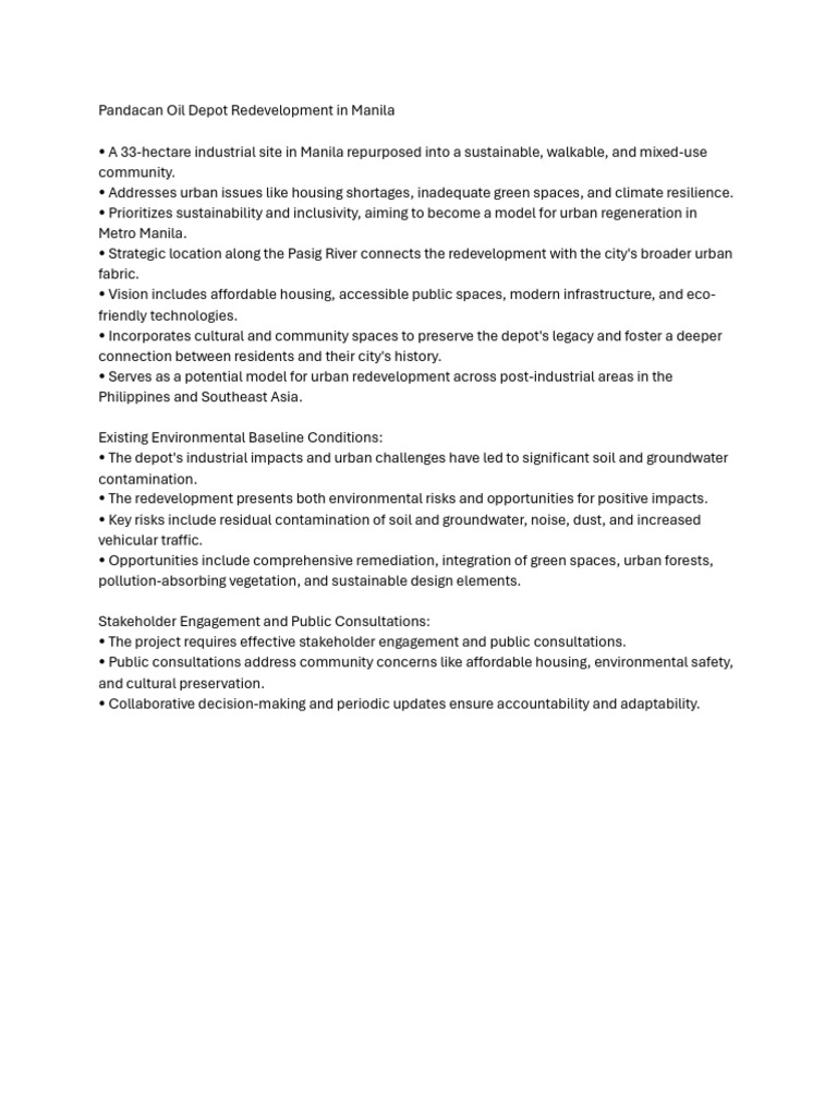 Requirement in Redevelopment | PDF