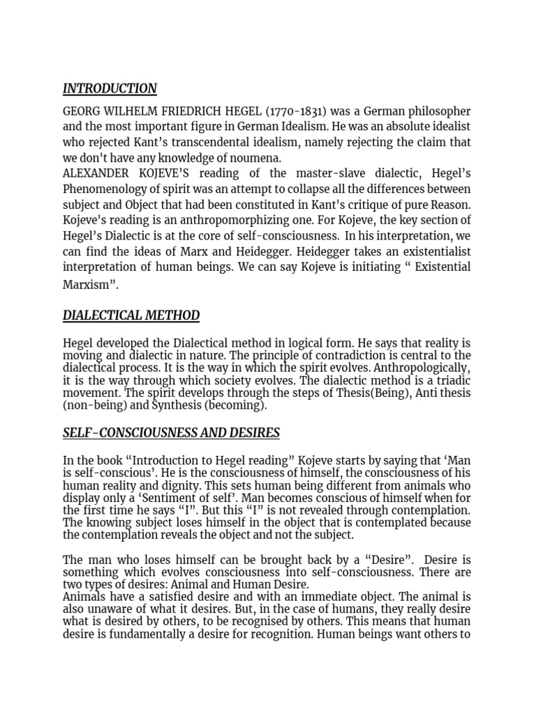 GWF Hegel - Understanding Dialectics | PDF | Georg Wilhelm Friedrich ...