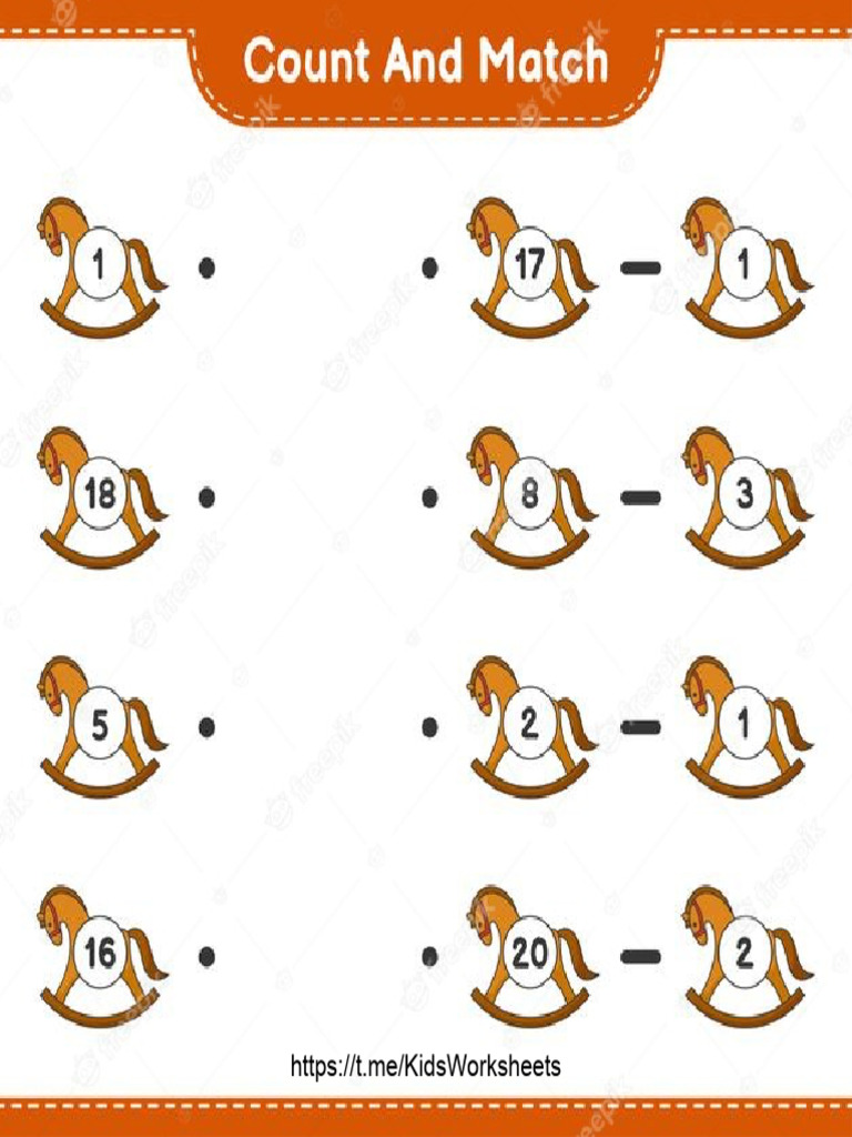 Count & Match Worksheet | PDF