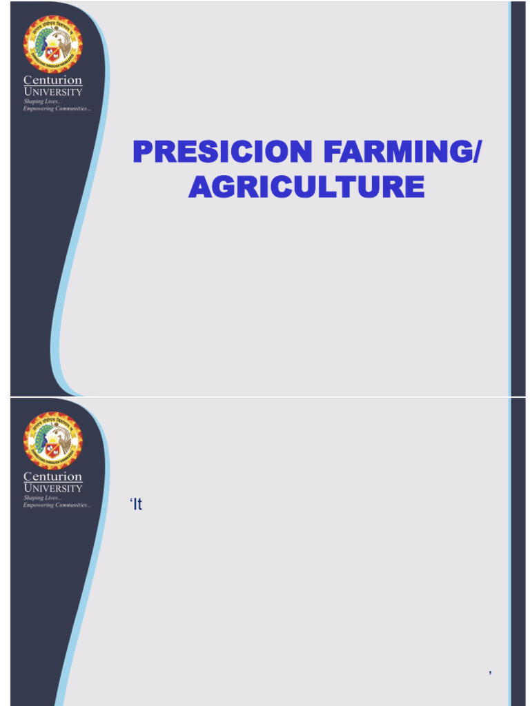 Precision Farming: Enhancing Agriculture | PDF | Agriculture ...