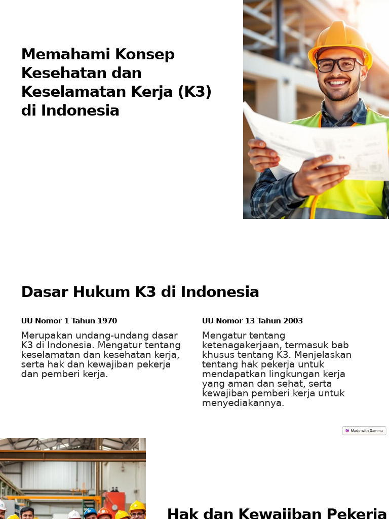 Memahami Konsep Kesehatan Dan Keselamatan Kerja K3 Di Indonesia | PDF