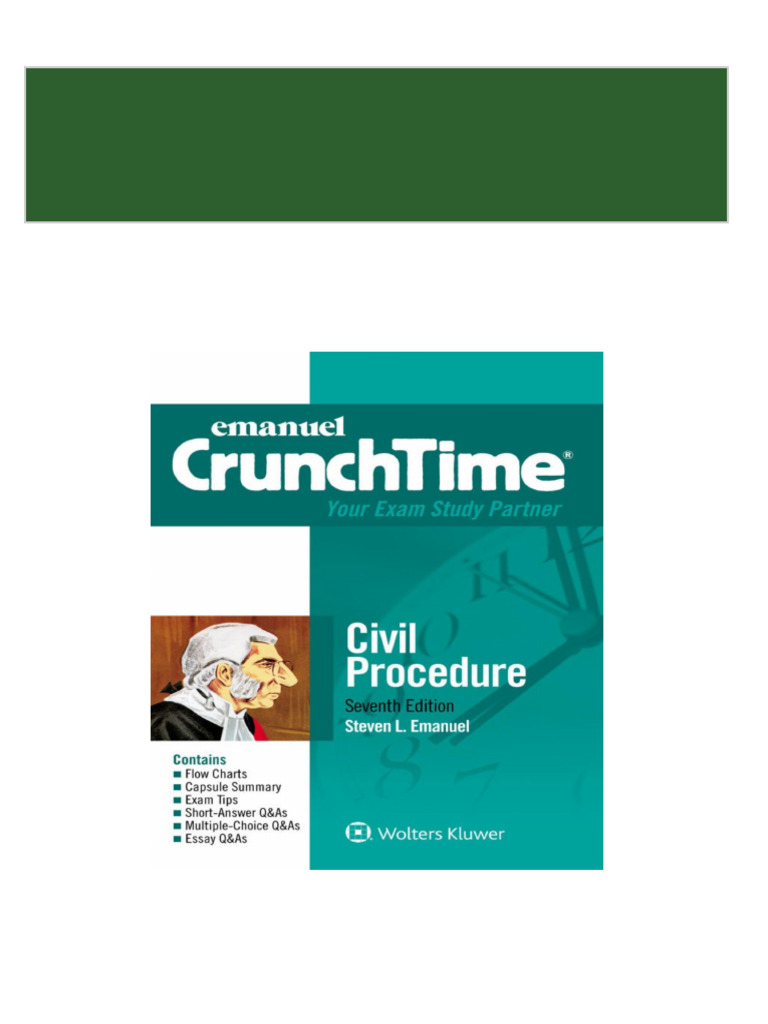 Emanuel CrunchTime For Civil Procedure (Emanuel CrunchTime Series ...