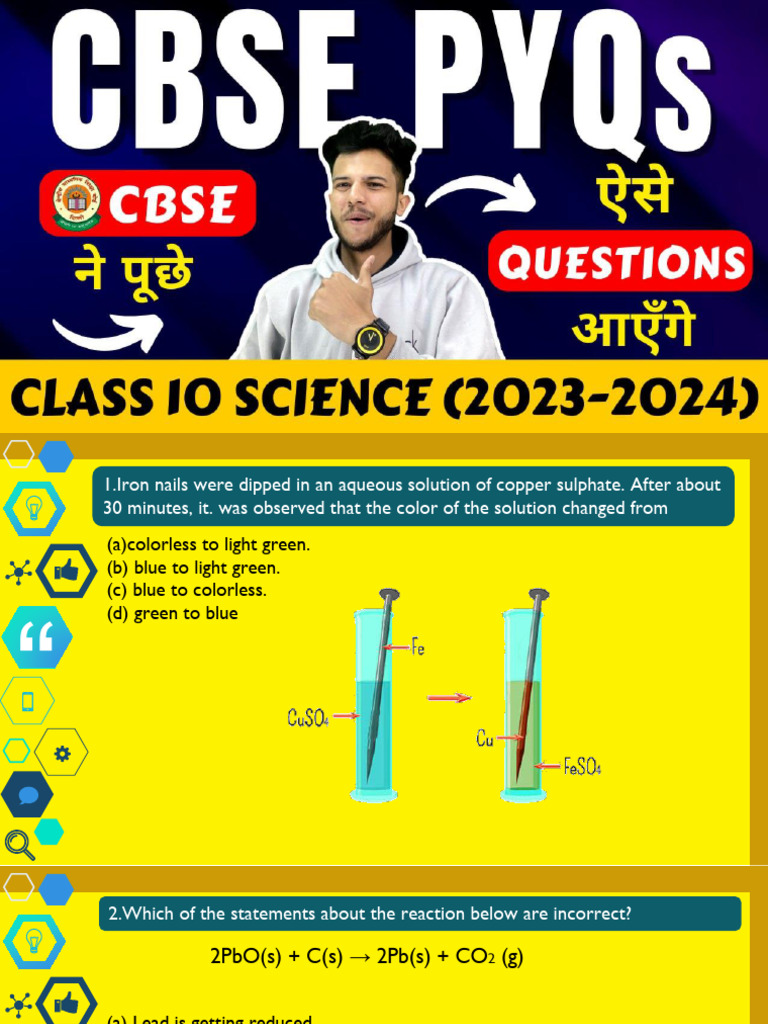 CH-1 Chemical Reaction & Equations PYQs | PDF | Chemical Reactions | Oxide