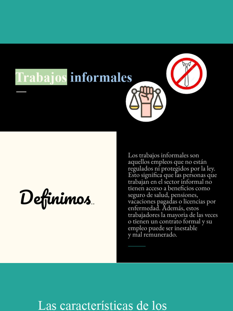 Ejemplos de Trabajos Informales | PDF | Empleo | Derecho laboral
