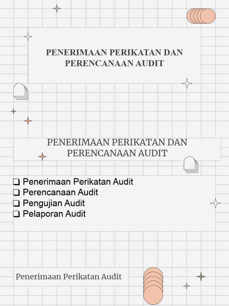 Penerimaan Perikatan Dan Perencanaan Audit | PDF