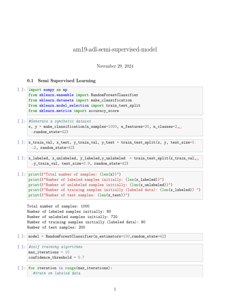 AM19 ADL Semi-Supervised-Model | PDF | Cognitive Science | Cognition