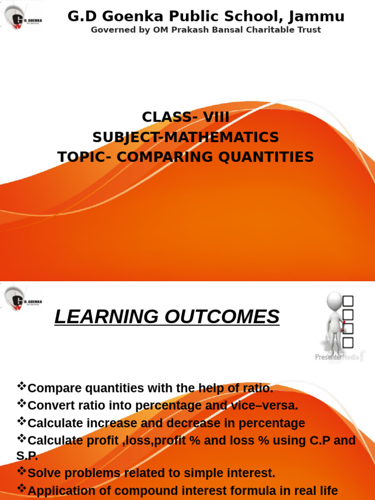Compairing Quantities PPT VIII | PDF | Percentage | Ratio