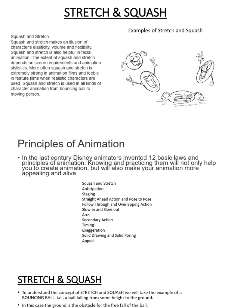 Principles of Squash and Stretch Animation | PDF