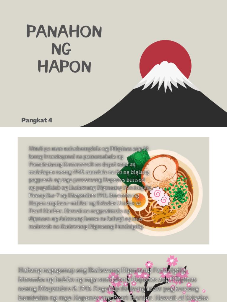 Panahon NG Hapon | PDF