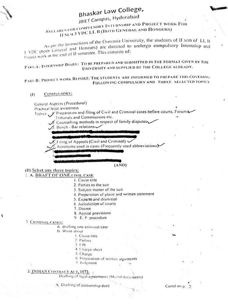 llb internship dairy and projectwork | PDF