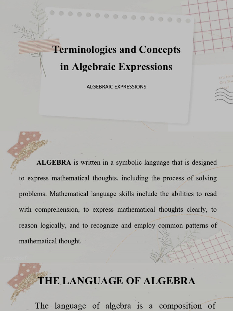 Language of Algebra | PDF | Algebra | Mathematics
