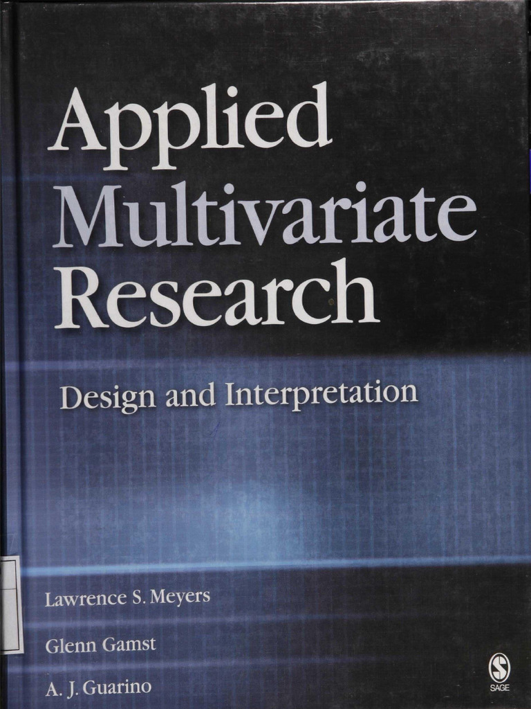 Applied Multivariate Research - Design and Interpretation P1 | PDF ...