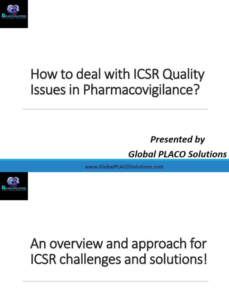 ICSR-challenges-and-solutions1 | PDF | Pharmacovigilance