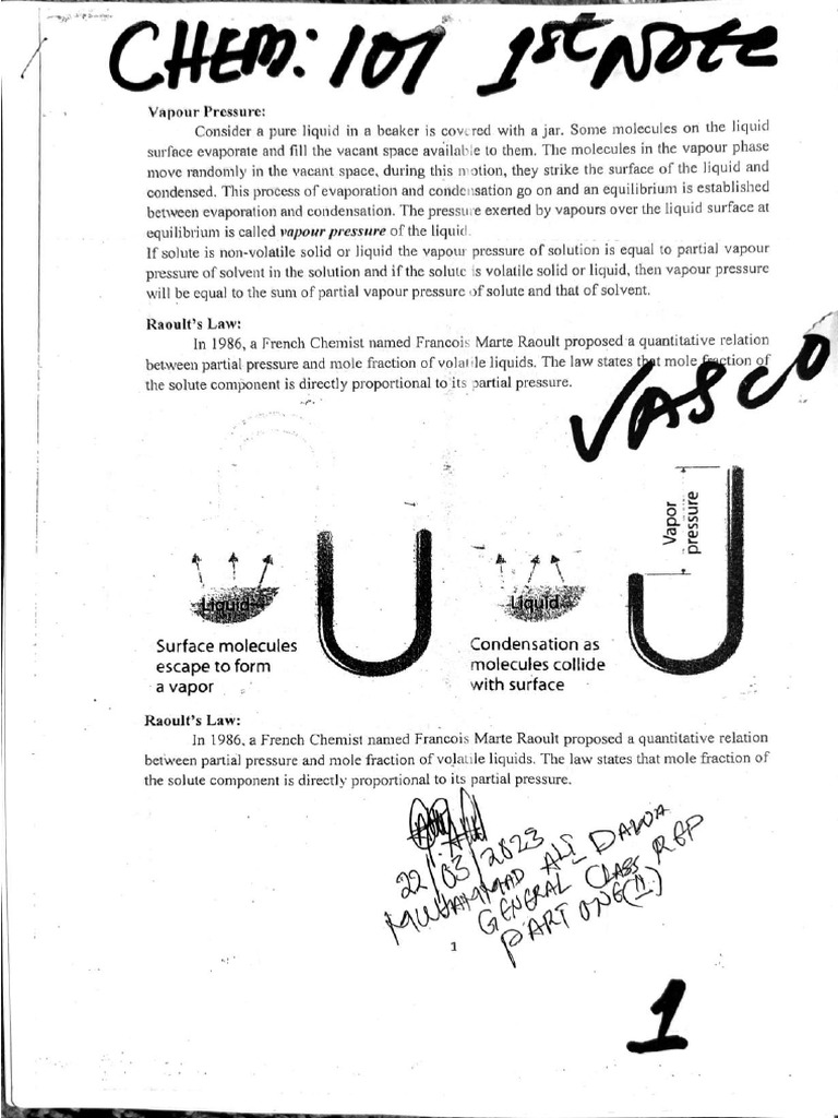 CHEM 101 1st Note | PDF