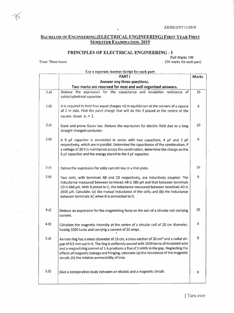 Principle Of Electrical Engineering I | PDF | Electrical Impedance | Ac ...