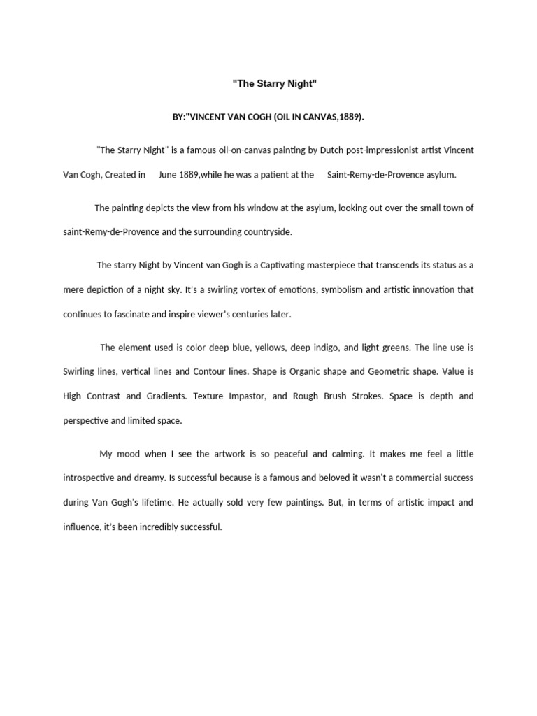 Starry Night | PDF