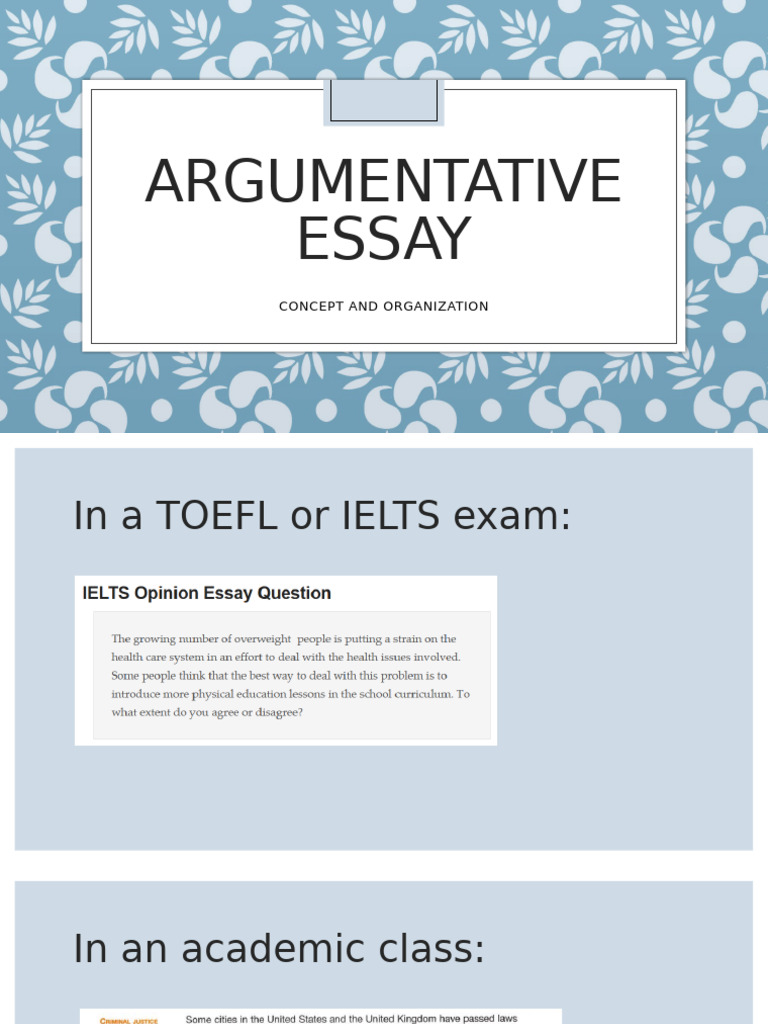 Argumentative Essay Structure Guide | PDF