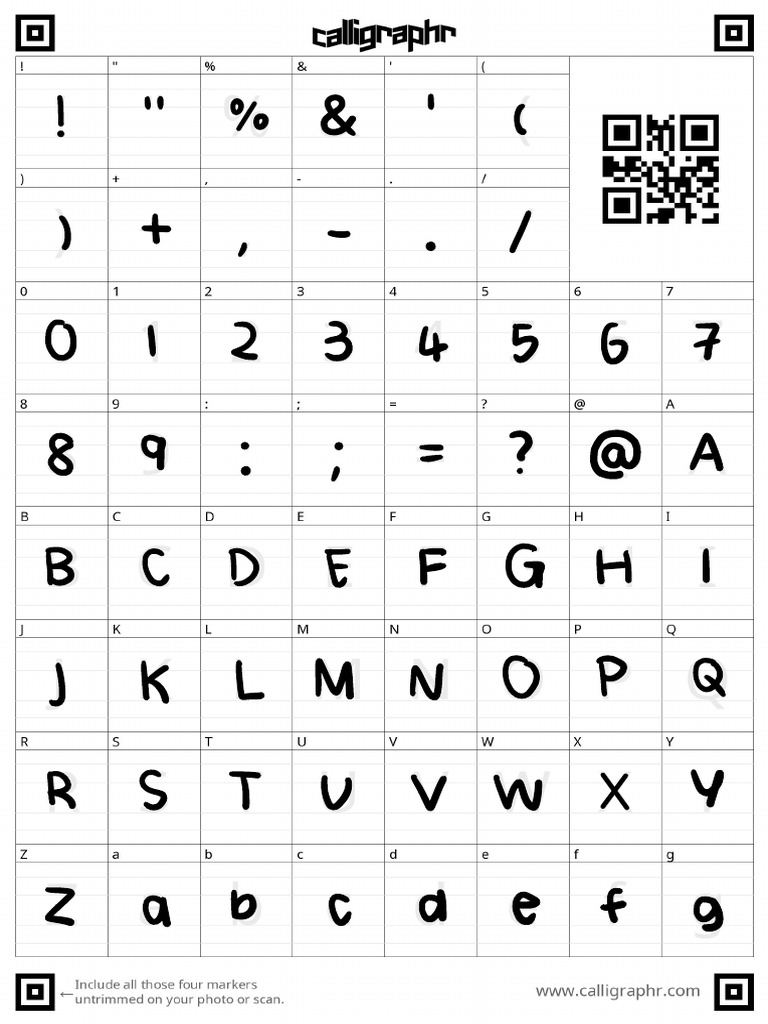 Calligraphr Template | PDF