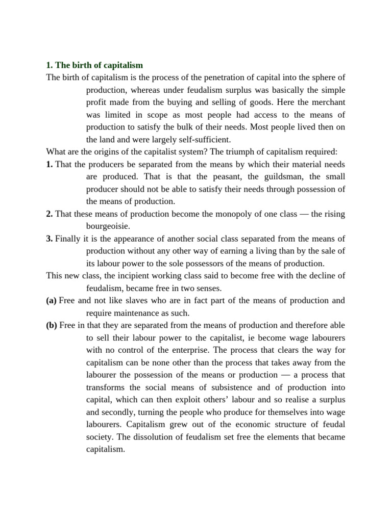 Capitalism And Socialism Pdf Capitalism Socialism