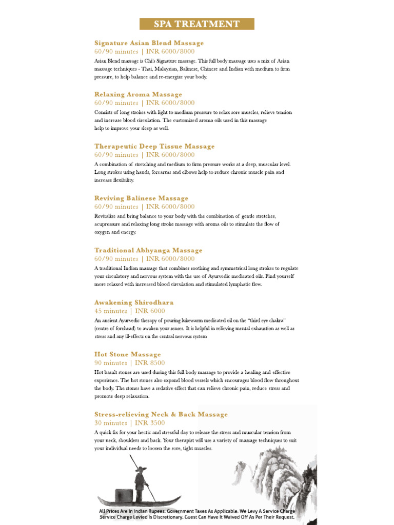 Chi The Spa Menu | PDF