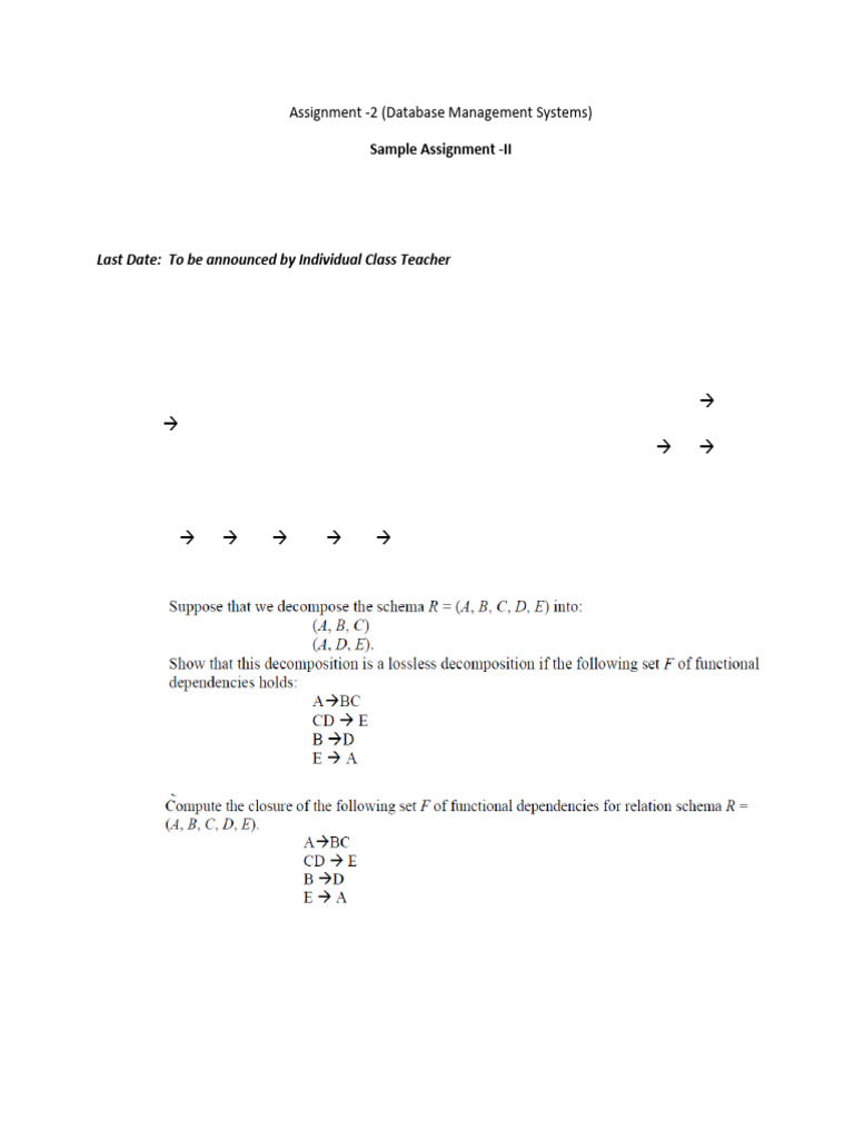 Sample Assignment 2 - DBMS | PDF