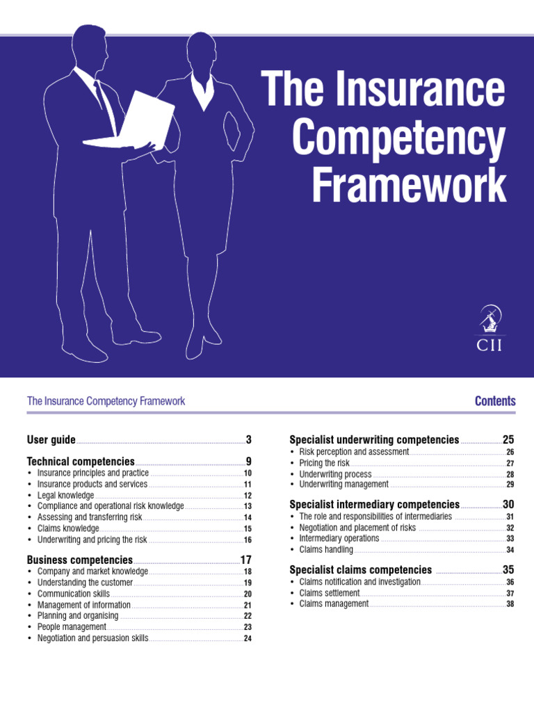 Coh j010283 - Insurance Competency Framework v3 | PDF | Insurance | Risk