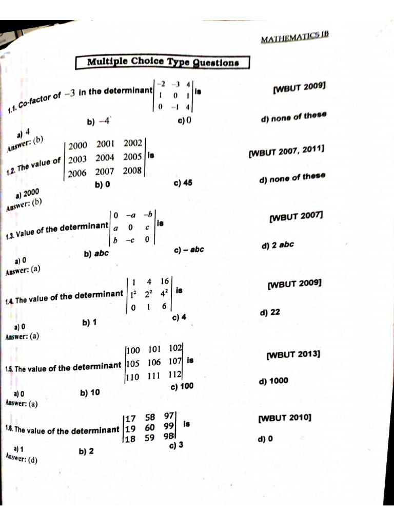 MAKAUT Helper Organizer MATH PDF 1st Sem | PDF