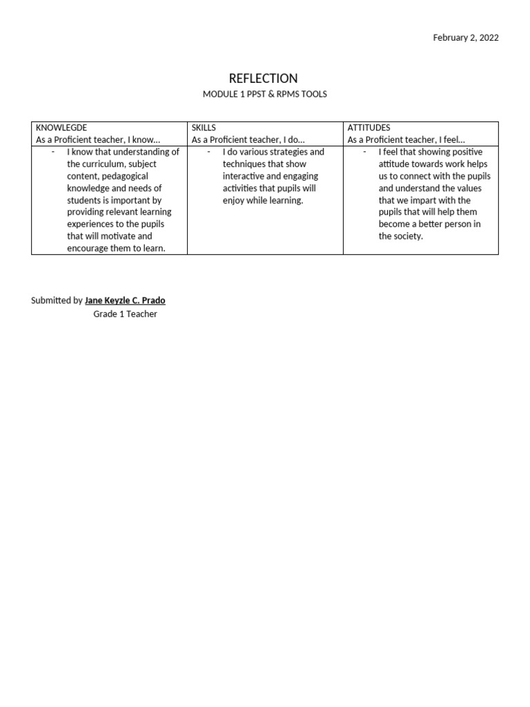 REFLECTION | PDF