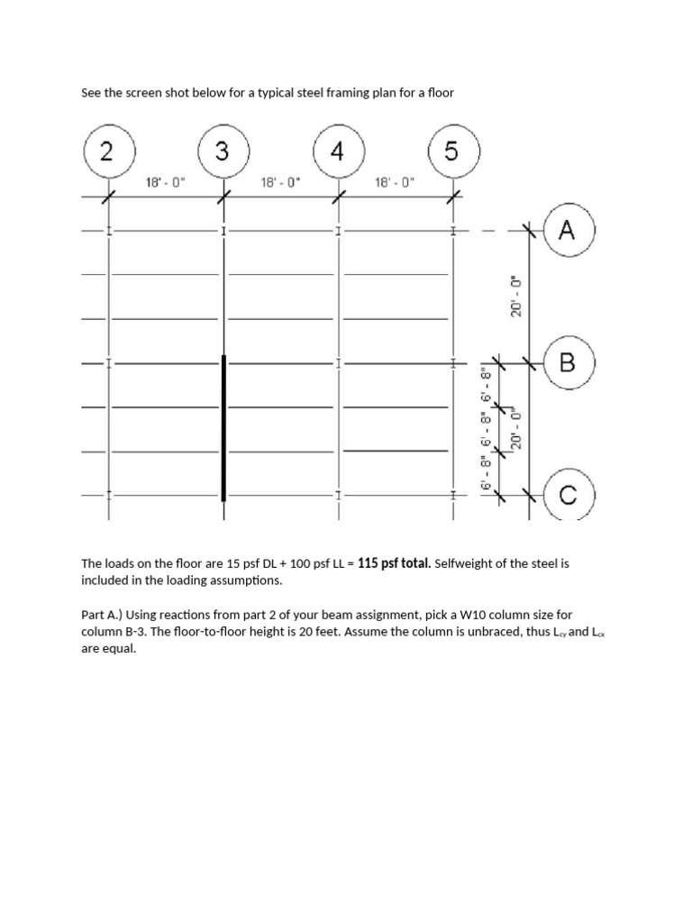 ARCH 3211 Steel Column Assignment | PDF