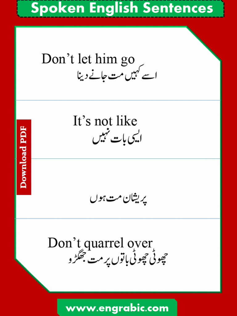Spoken English Sentences | PDF