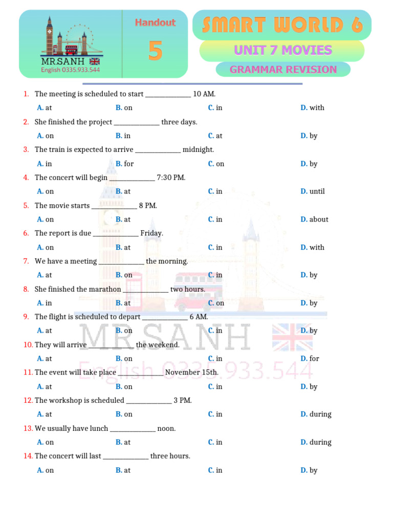 5 (SW6) U7 Exercise | PDF | Workweek And Weekend