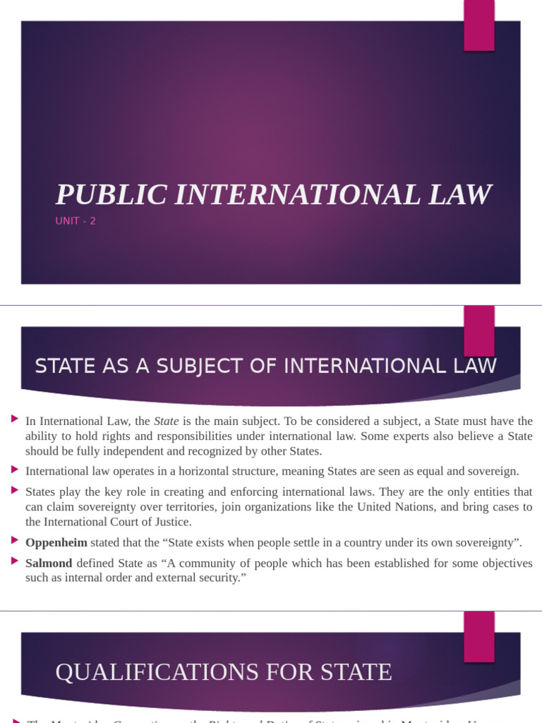 Public International Law | PDF | International Law | Sovereignty
