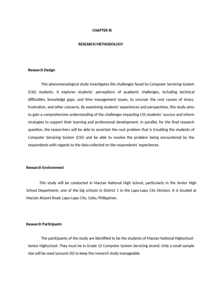 CHAP3 | PDF | Questionnaire | Cognition