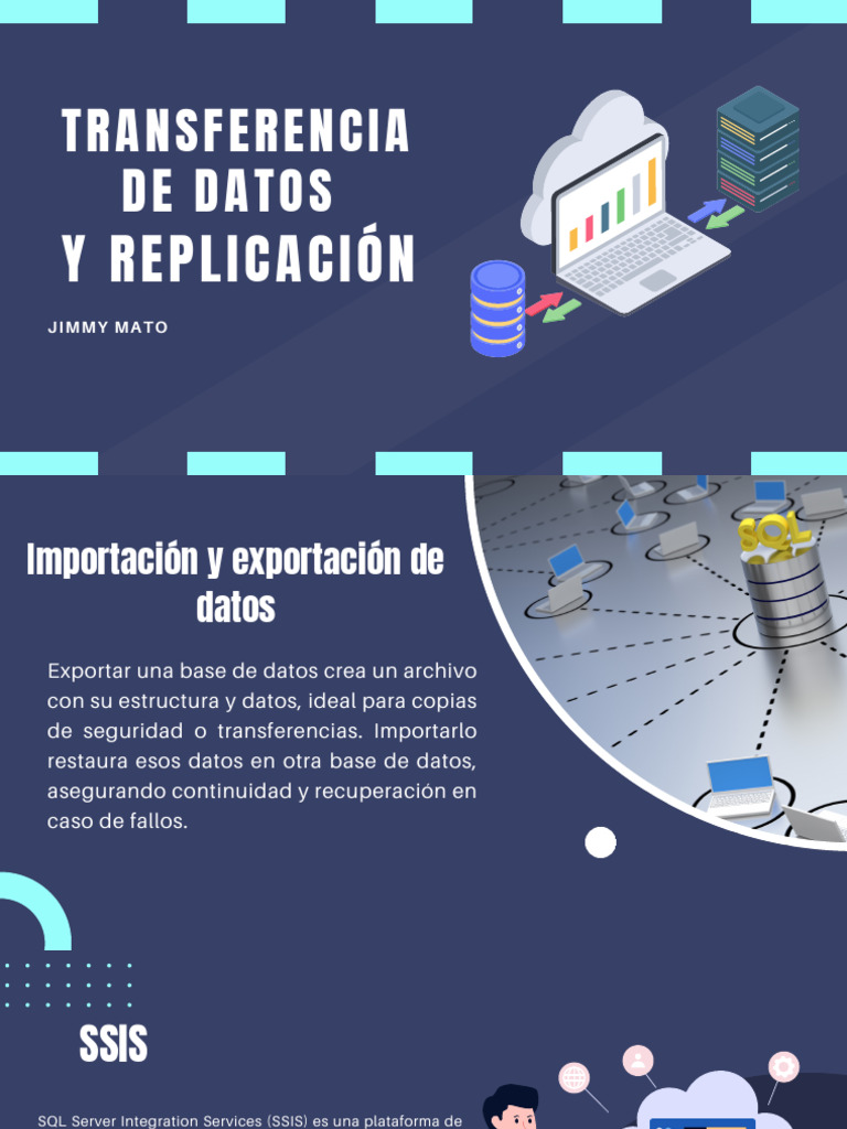 Transferencia de Datos y Replicación | PDF | Servidor SQL de Microsoft | Bases de datos