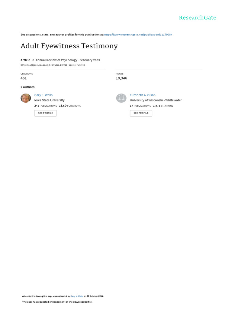 2 | PDF | Witness | Cognition