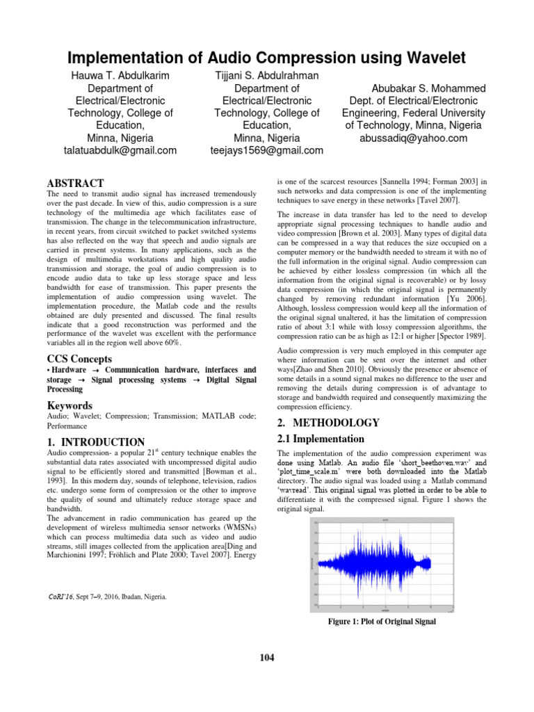 Audio Compression for Engineers | PDF | Data Compression | Digital Technology