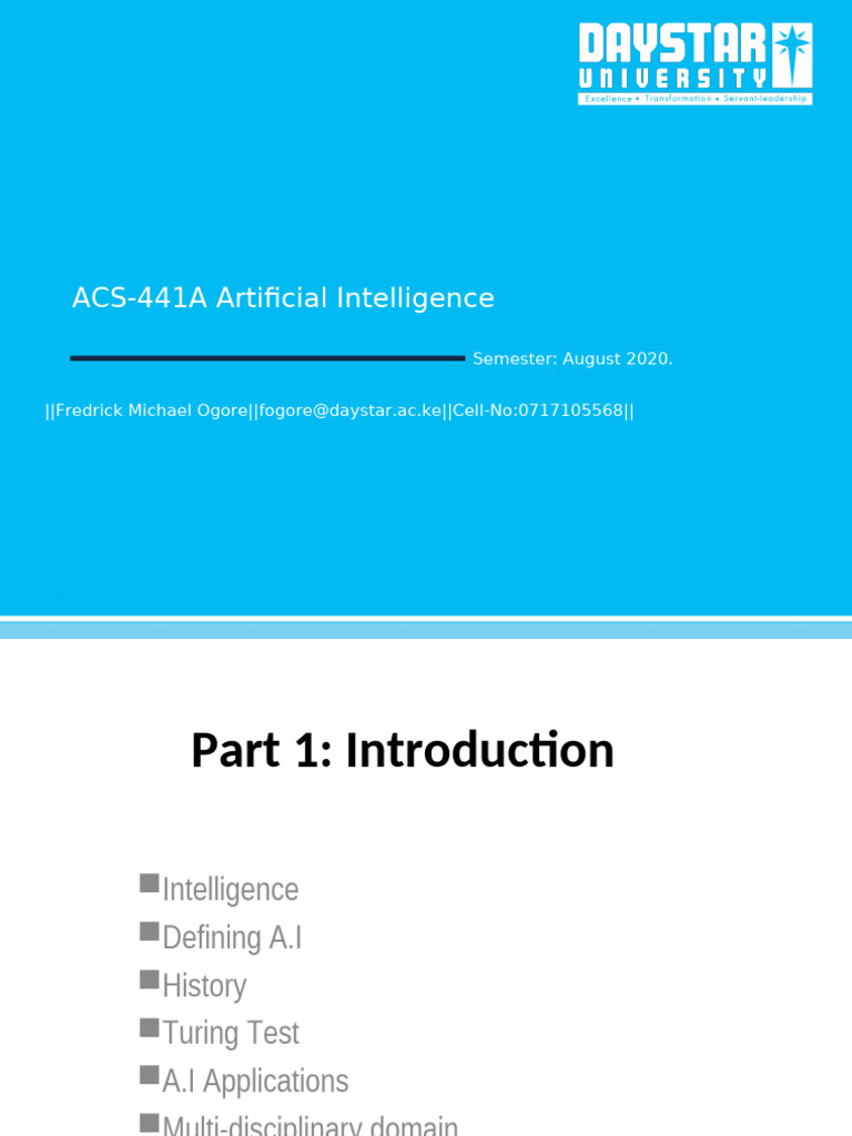 Week 1. A Introduction | PDF | Intelligence (AI) & Semantics | Artificial Intelligence