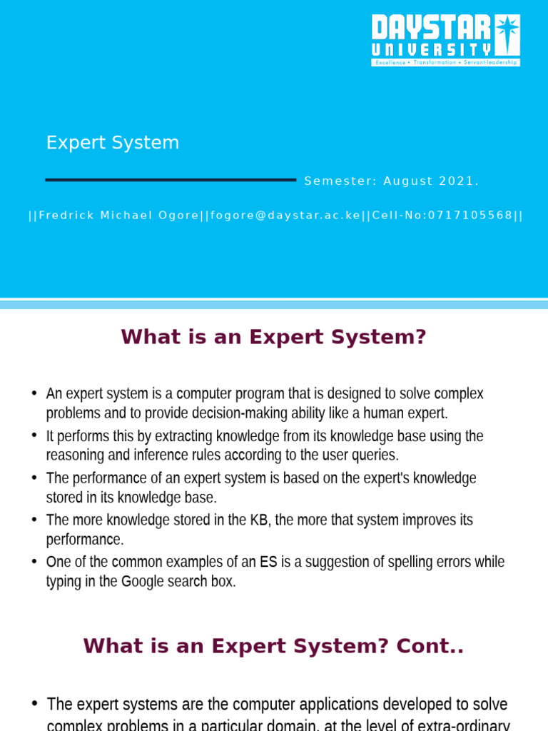 Updated-Introduction To Expert System | PDF | Expert | Computing