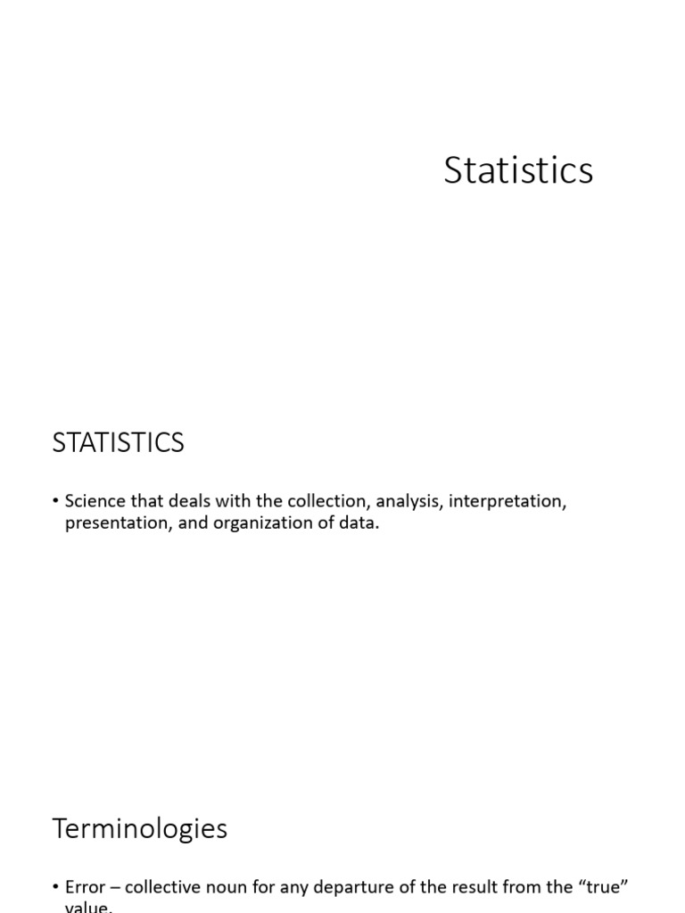 Statistics Basics for Beginners | PDF | Level Of Measurement | Accuracy ...