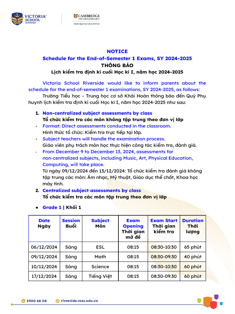 Semester 1 Exams | PDF