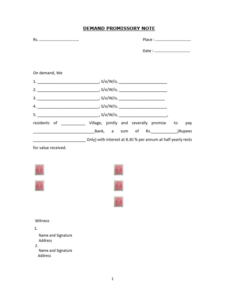 Demand Promissory Note | PDF
