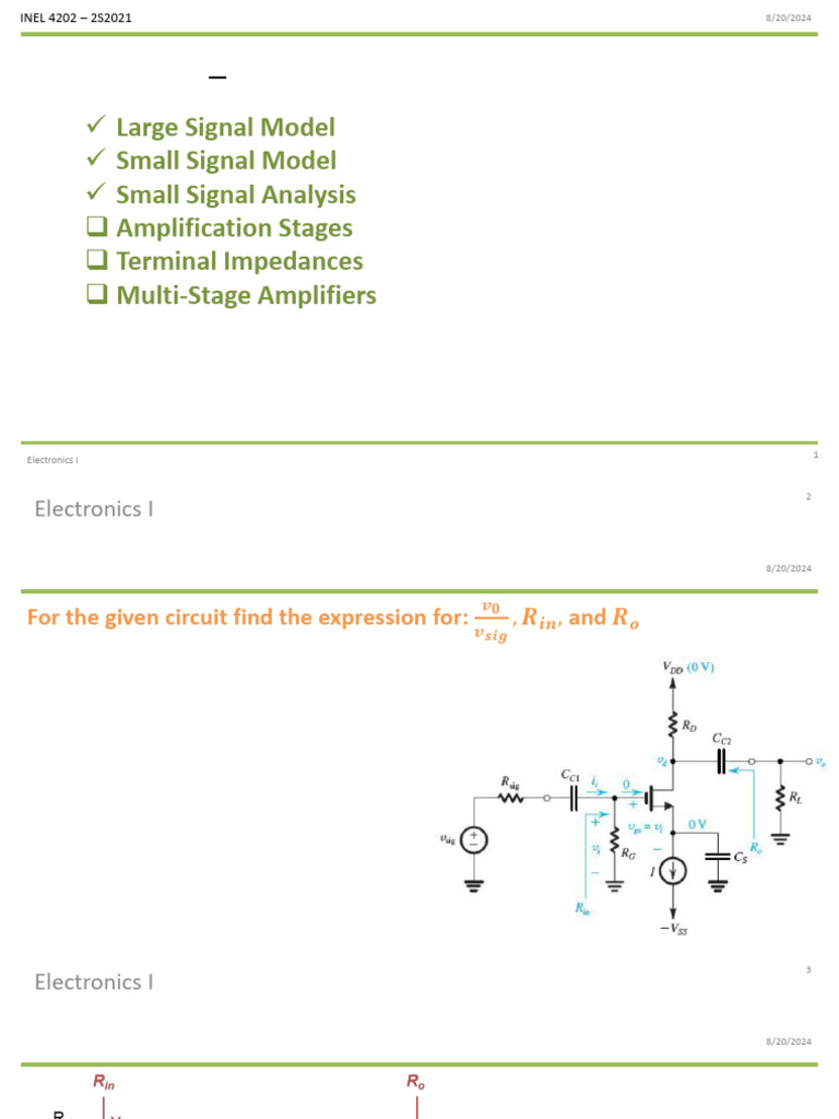 lec02_small_signal_analysis | PDF | Electronic Engineering | Electromagnetism