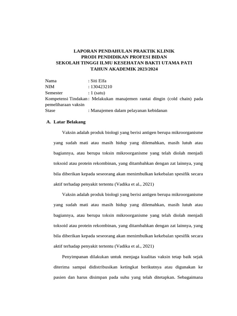 Revisi LP Managemen Siti Elfa (Melakukan Management Rantai Dingin (Cold ...