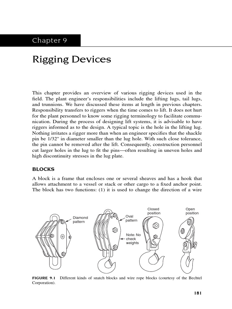 Rigging Devices for Engineers | PDF | Crane (Machine) | Manufactured Goods