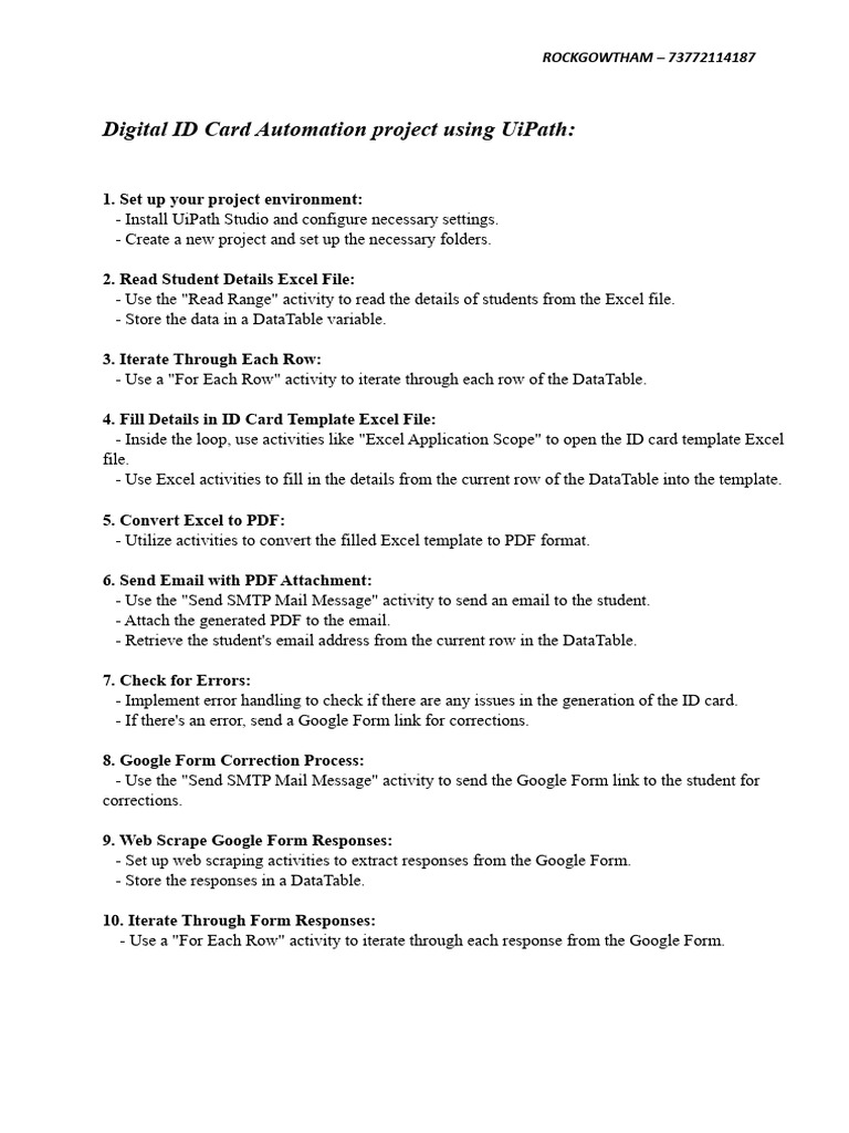 Rock Document RPA | PDF | Microsoft Excel | Automation