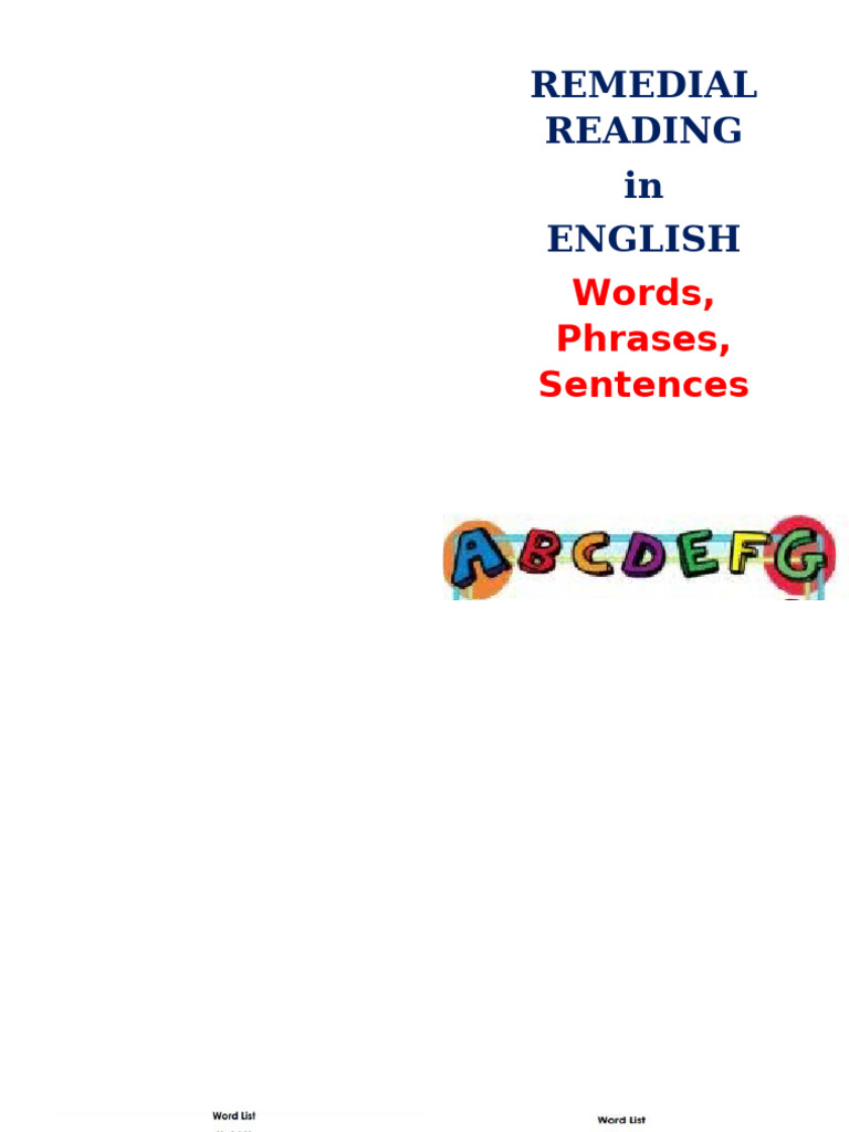 Remedial Reading Material - v2 | PDF